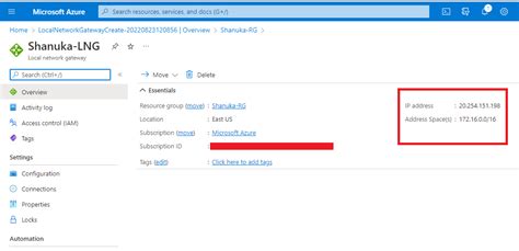 Configure A Ipsec Tunnel Vnet To Vnet Vpn Gateway Connection In Azure