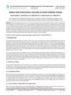 DESIGN AND STRUCTURAL ANALYSIS OF WIND TURBINE Design And Structural Analysis Of Wind