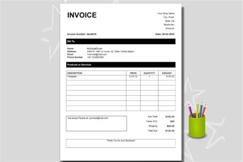 Free Blank Invoice Template Easy And Customizable