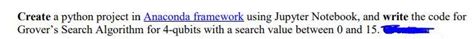 Solved Create A Python Project In Anaconda Framework Using
