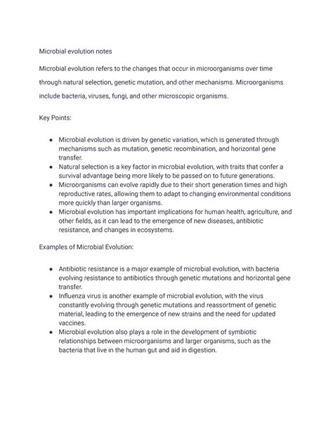 Microbial Evolution Microorganisms Include Bacteria Viruses Fungi