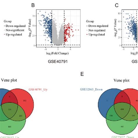 Screening Of Differentially Expressed Genes Degs A C Volcano Maps