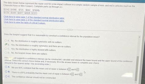 Solved If The Box Plot Suggest A Confidence Interval Can Be Chegg Com