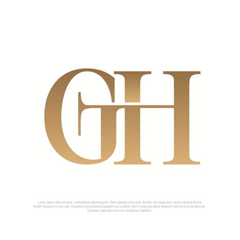 Premium Vector Gh Monogram Logo