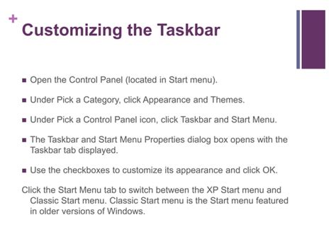 Lesson5 Customizing Windows Pptx Operating Systems Computer Software And Applications