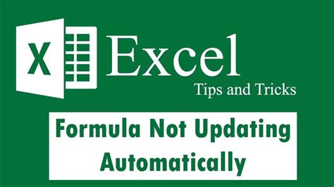 Ms Excel Tips And Tricks Formula Not Updating Automatically Excel