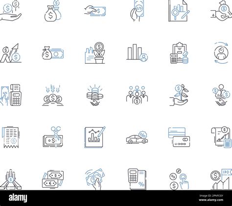 Capital Group Line Icons Collection Investment Wealth Portfolio Management Retirement