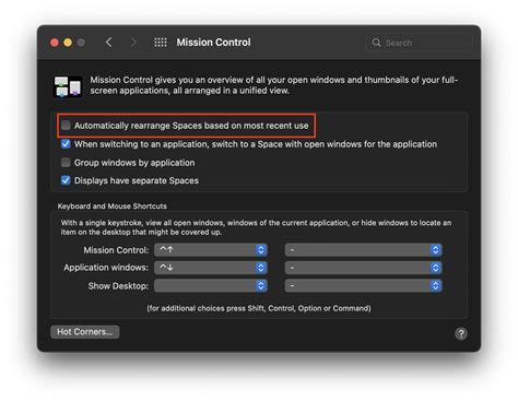 macos keyboard shortcuts for switching spaces ask different