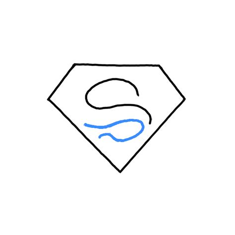 How To Draw Superman Logo Easy Step By Step Drawing Superman Logo