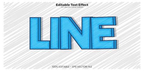 Premium Vector Line Editable Text Effect In Modern Trend Style
