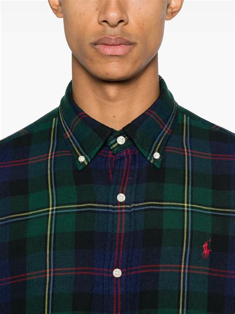Polo Ralph Lauren Plaid Cotton Shirt Green Farfetch