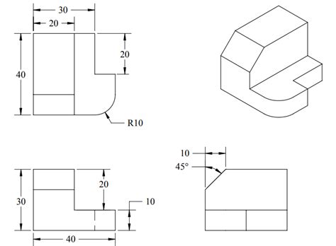 Solved ON SHAPE MULTI VIEW DRAWING Need To Recreate Chegg
