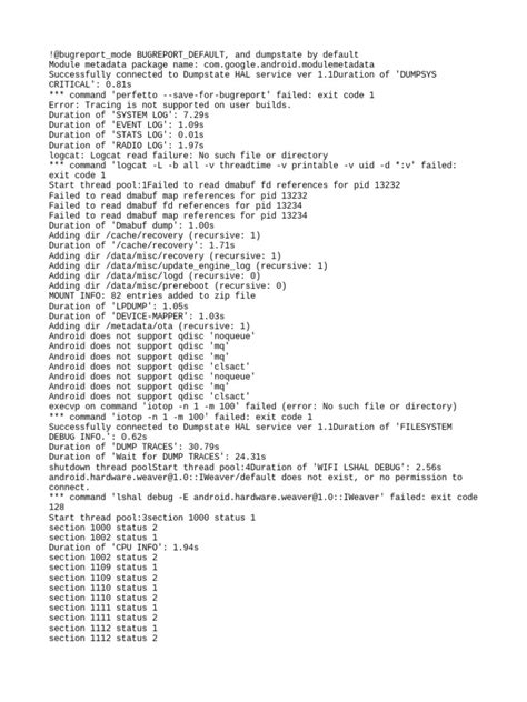 Bugreportanalysis Pdf Zip File Format Computer Hardware