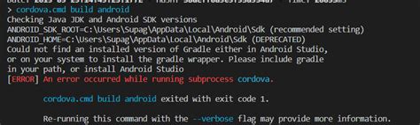Ionic Framework Cordova Not Found Androidsdkroot And Androidhome
