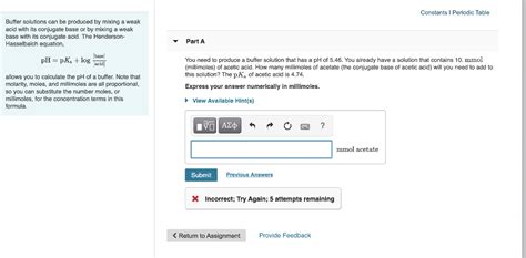 Solved Constants Periodic Table Buffer Solutions Can Be Chegg Com