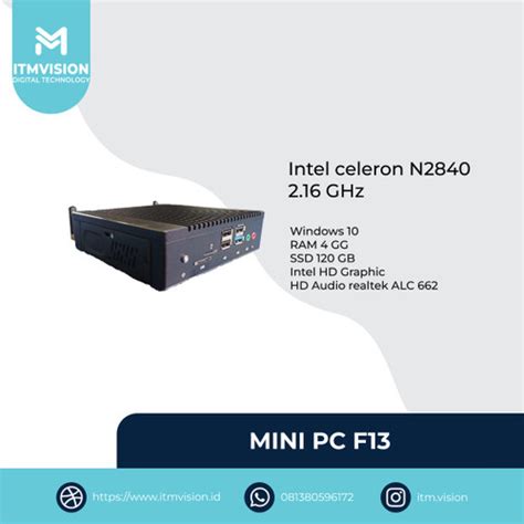 Jual Mini PC Celeron Industrial Quad Core Kab Bogor Duta ITMVision Tokopedia