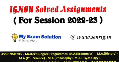 ignou bag solved assignment 2022 23 all latest assignments pdf