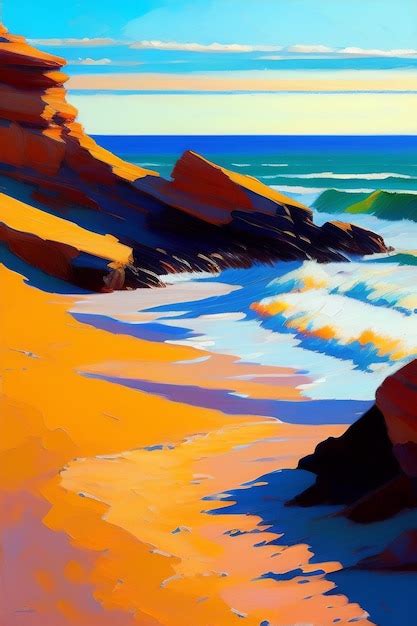 Premium Ai Image Beach Landscape