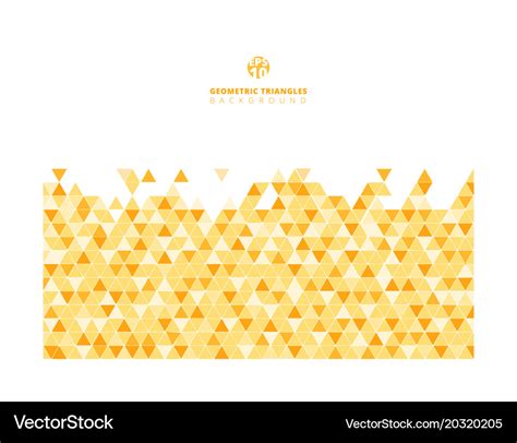 Abstract Yellow Geometric Triangle Structure Vector Image