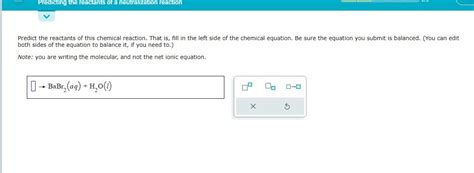 Solved Predict The Reactants Of This Chemical Reaction That Chegg Com
