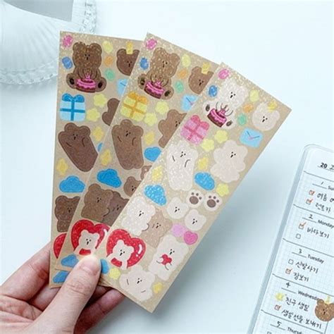 코지베어 홀로그램 스티커 다이어리 선물 꾸미기 홈플러스 익스프레스