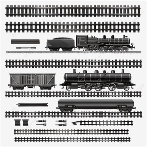 철도 벡터 컬렉션 기차 철도 레일 Png 일러스트 및 이미지 에 대한 무료 다운로드 Pngtree
