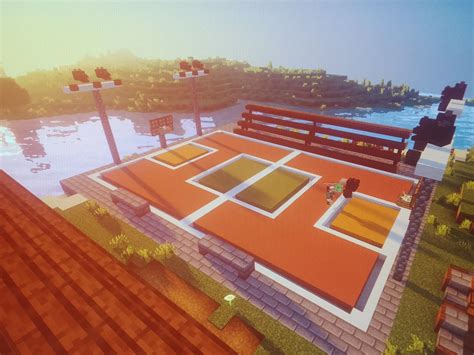 Minecraft Basketball Court Build Idea Minecraft Modern Minecraft