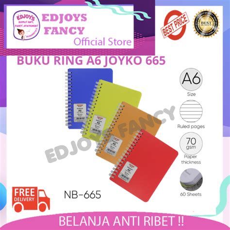 Joyko Notebook Diary Buku Catatan Ruled Agenda Buku Ring Spiral Catatan Bergaris Joyko Polos
