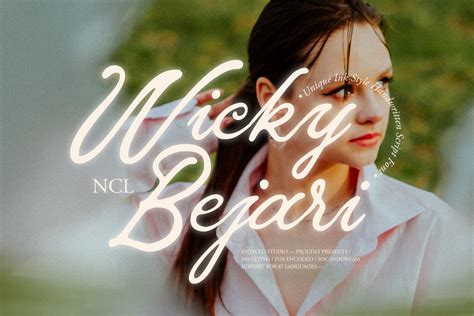 Ncl Wicky Bejari Modern Aesthetic Script Font Designertale