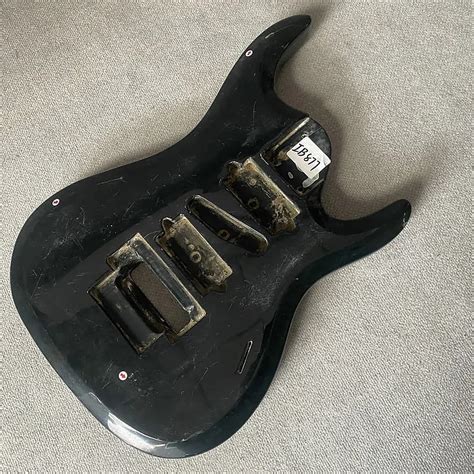 Hsh Basswood 7 String Guitar Glossy Black Body Diy Project Reverb