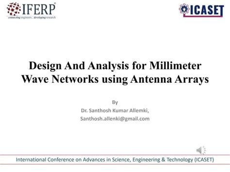 Design And Analysis For Millimeter Wave Networks Using Antenna Arrays Ppt Free Download