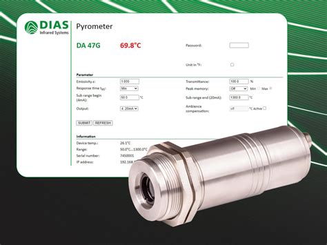New Compact Pyrometers With Ethernet Interface Dias International