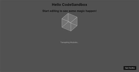 Transition Component Failing Codesandbox