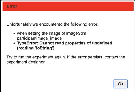 Error Message Appears Resolves Itself Then Re Appears Again Online Experiments Psychopy