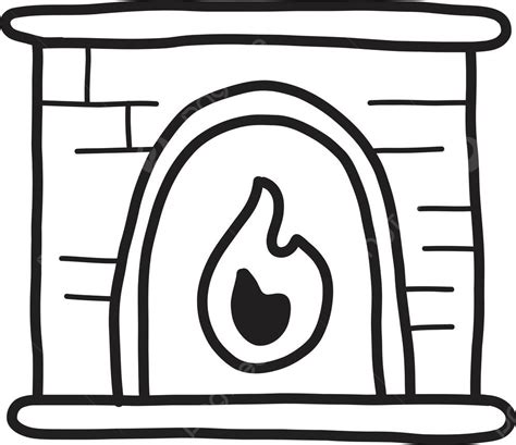 손으로 그린 크리스마스 벽난로 그림 배경에 고립 장식 아늑한 전통적인 Png 일러스트 및 벡터 에 대한 무료 다운로드 Pngtree