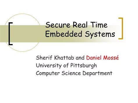 Ppt Secure Real Time Embedded Systems Powerpoint Presentation Free Download Id5271380