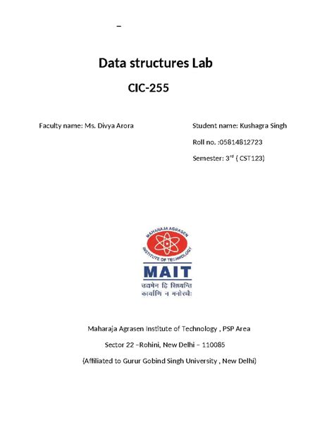Cst123 Data Structures Lab Array Binary Search And Sparse Matrix