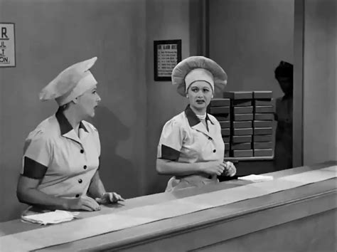 Lucille Ball And Vivian Vance Struggle To Keep Up With A Chocolate