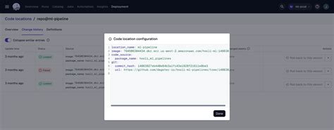 Dagster Code Location History And Rollbacks Dagster Docs