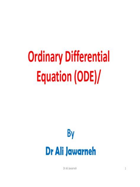 Ode Solutions With Runge Kutta Pdf Ordinary Differential Equation