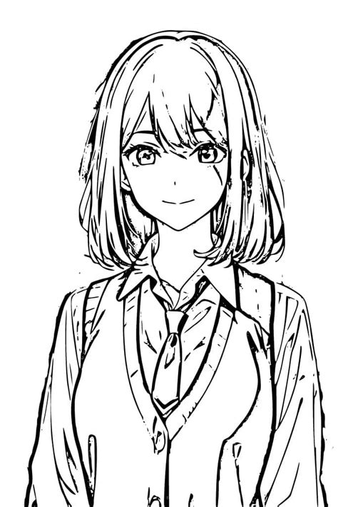 Akane Kurokawa Oshi No Ko Coloring Page Download Print Or Color