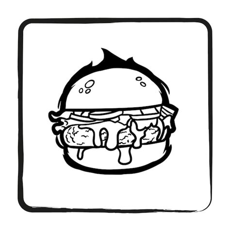 Vetor De Hambúrguer De Logotipo 3 Vetor Premium