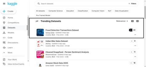 Kaggle Datasets Machinelearning Artificialintelligence Frauddetection Samay Ashar