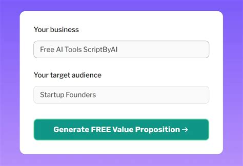 Turn Your Idea Into Profit With The Free Ai Value Proposition Generator