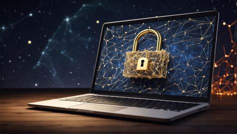 premium photo guarding the digital realm the golden lock of cybersecurity