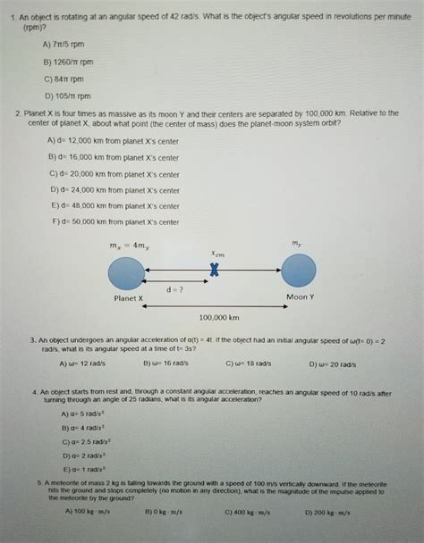 Solved An Object Is Rotating At An Angular Speed Of Chegg