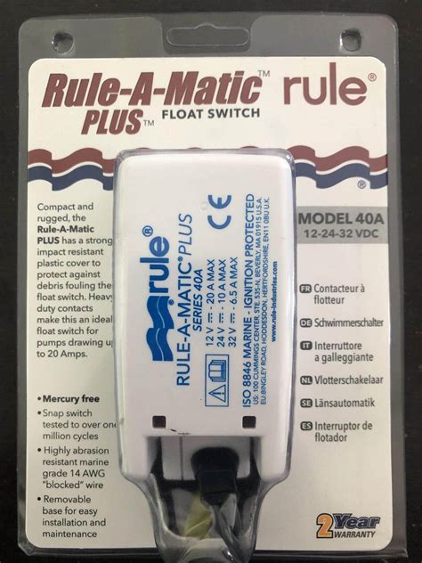 Rule 40a Rule A Matic Plus Bilge Pump Float Switch Lazada