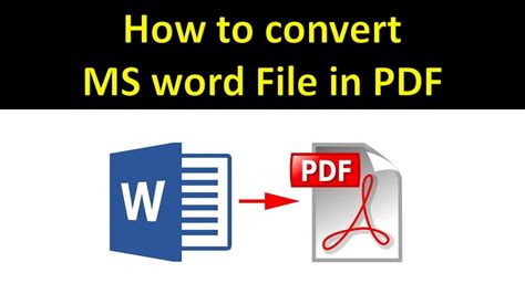 How To Convert MS Word File Into PDF YouTube