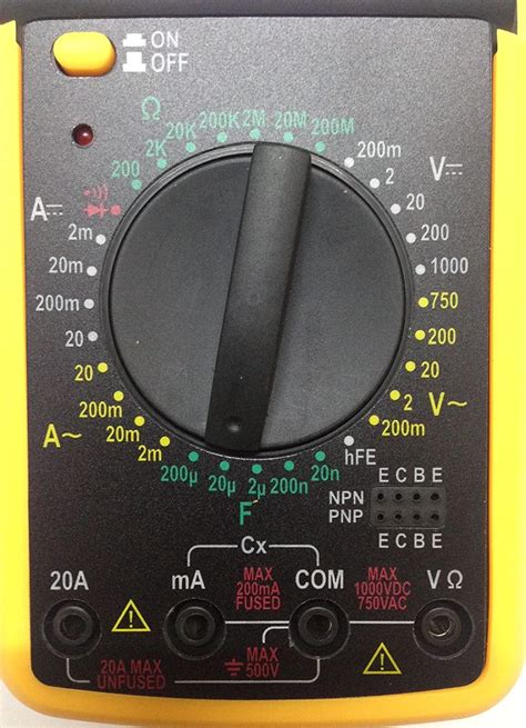 Unity Branded Digital Multimeter DT A With Capacitance Current Voltage Resistance HARDWARE