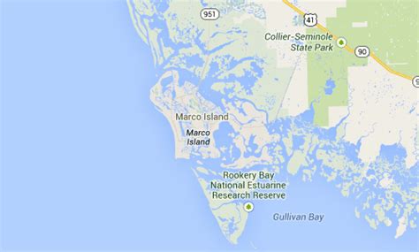 Marco Island Florida Coast Map
